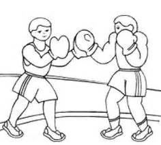 Imgenes De Boxeo Para Colorear Boxeadores Peleando Para