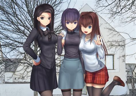 Aozaki Aoko Aozaki Touko And Kuonji Alice Mahou Tsukai No Yoru