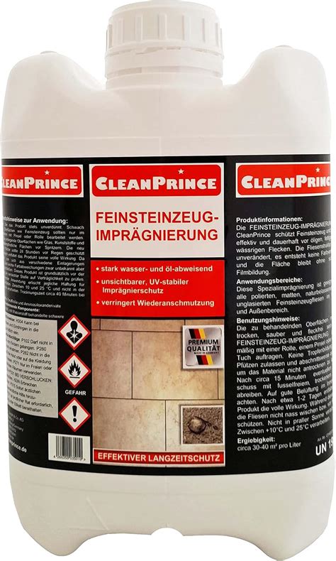 5 Liter Kanister Feinsteinzeugimprägnierung Feinsteinzeug
