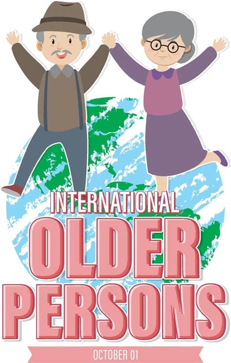 International Day For Older Persons Poster 10420009 Vector Art At Vecteezy