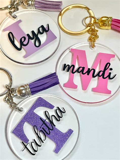 Personalized Keychain Name Keychain Acrylic Keychain Etsy Canada