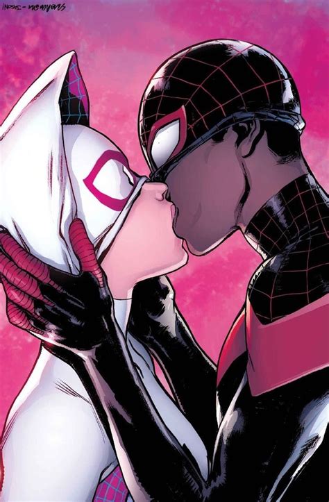 Romantic Spider Man And Spider Gwen Art