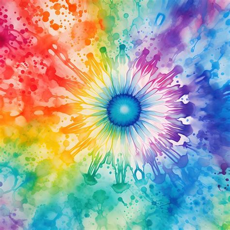 Premium AI Image Tie Dye Watercolor