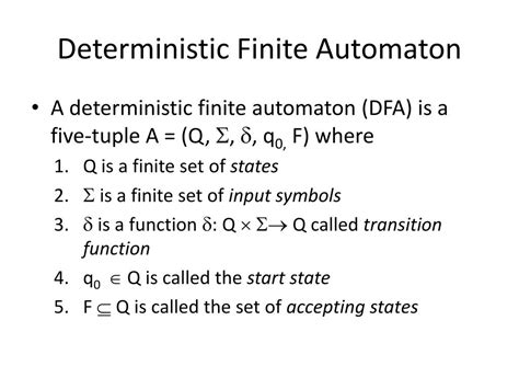 ppt deterministic finite automaton powerpoint presentation free download id 2800147