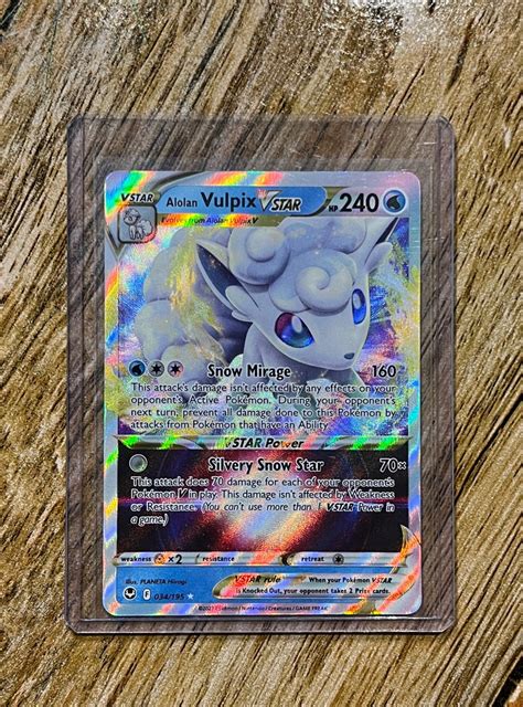 Pokemon Cards Alolan Vulpix Vstar Ultra Rare Silver Tempest