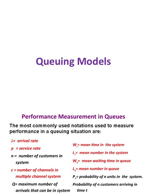 queuing models pdf mathematics mathematical and quantitative methods economics