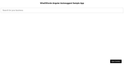 web autosuggest component in angular codesandbox