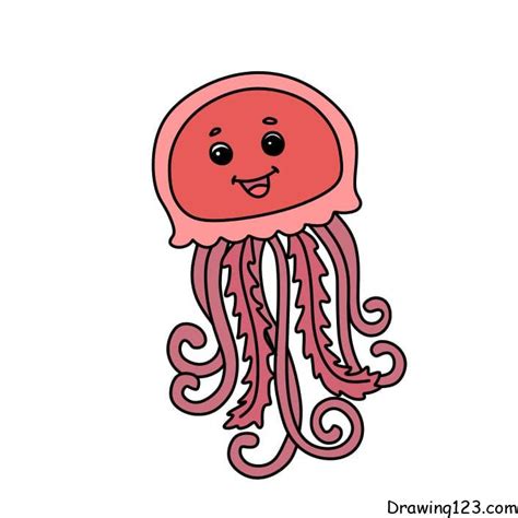 How To Draw A Jellyfish Step By Step