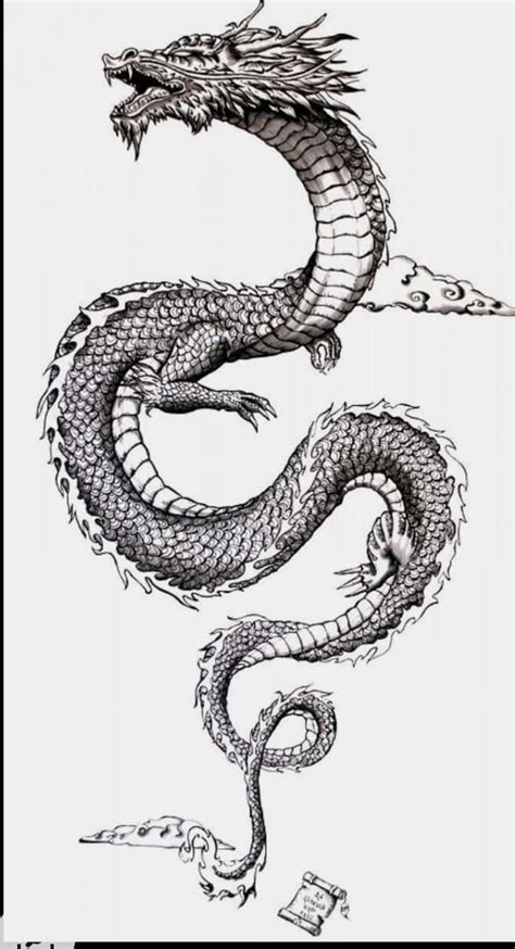 Dragon Flower Tattoo Design For Woman