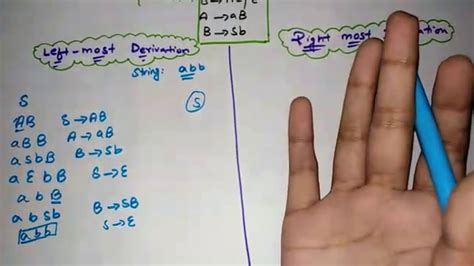 derivation tree left most derivation right most derivation compiler design youtube
