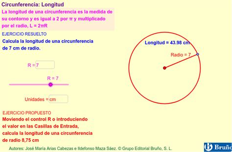 Circunferencia Longitud GeoGebra