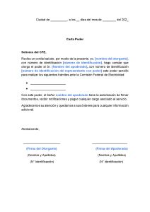Carta Poder para Trámites en CFE Ejemplos y Formatos