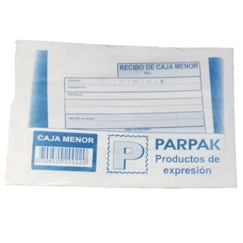 Talonario Caja Menor De Recibo Sencillo Por 100 Hojas