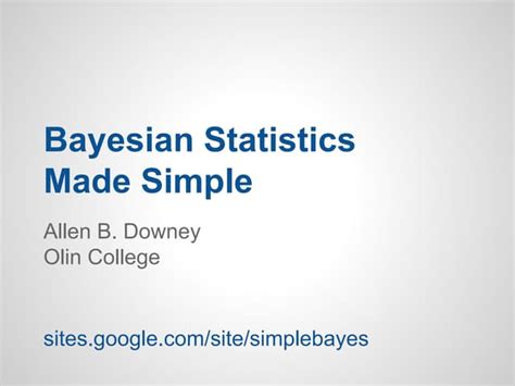 an introduction to bayesian statistics using python ppt