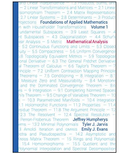buy foundations of applied mathematics volume 1 mathematical analysis book online at low
