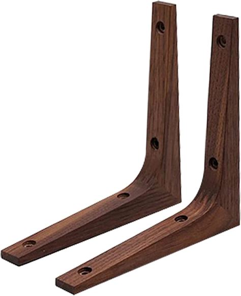 Set Of 2 Shelf Brackets Solid Wood Shelving Brackets L Shape Corner