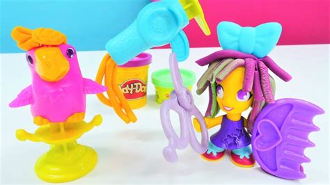 Hamur oyunları Parti için Play Doh kuaför seti açılımı Çocuk videosu