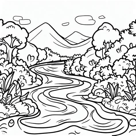 Coloriage Rivière 3 télécharger et imprimer gratuit sur