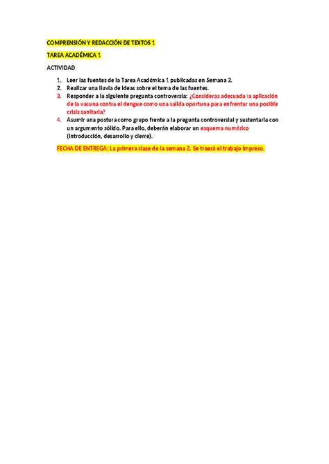 Comprensi C3 93N Y Redacci C3 93N DE Textos 1 Indicaciones DE LA