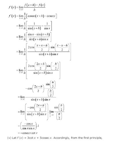 limits and derivatives class 11 mathematics ncert solutions