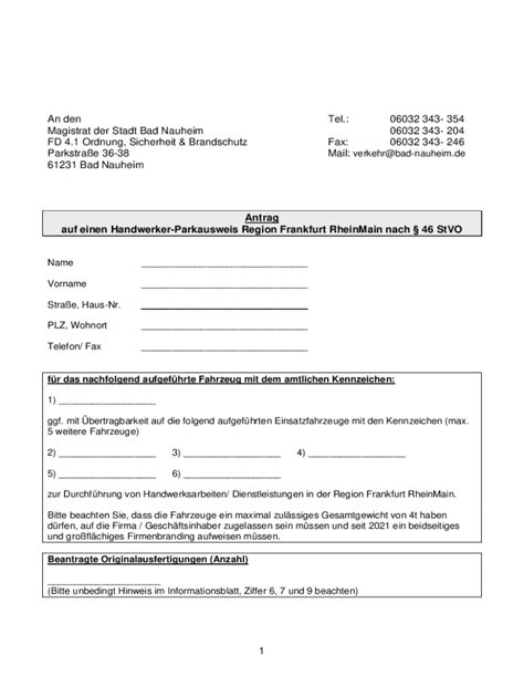 Ausfüllbar Online Antrge und Formulare im Brgerbro Fax Email Drucken