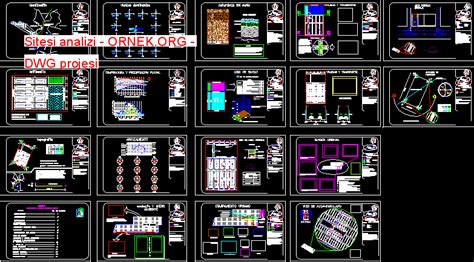 Proje Sitesi Sitesi Analizi Autocad Projesi