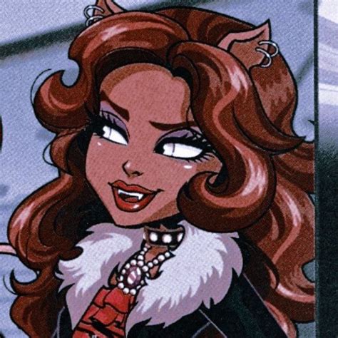 An Animated Drawing Of A Woman With Red Hair And Horns On Her Head