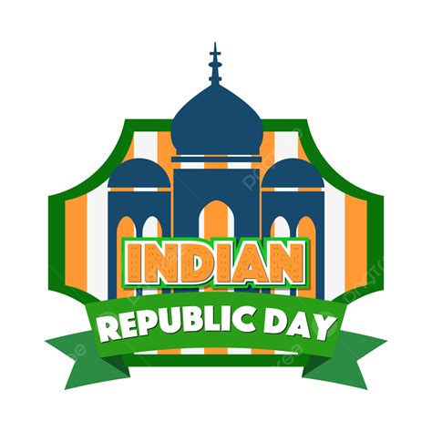 Republic Day Clipart Vector Indian Republic Day Design With Taj Mohal
