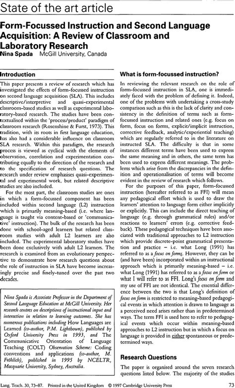 theories of second language acquisition pdf