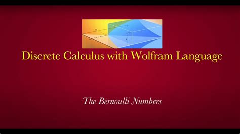 the bernoulli numbers youtube