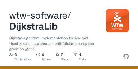 GitHub Wtw Software DijkstraLib Dijkstra Algorithm Implementation