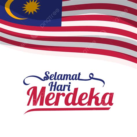 Malaysia Merdeka Day Greeting Transparent Background With Flag NBKomputer