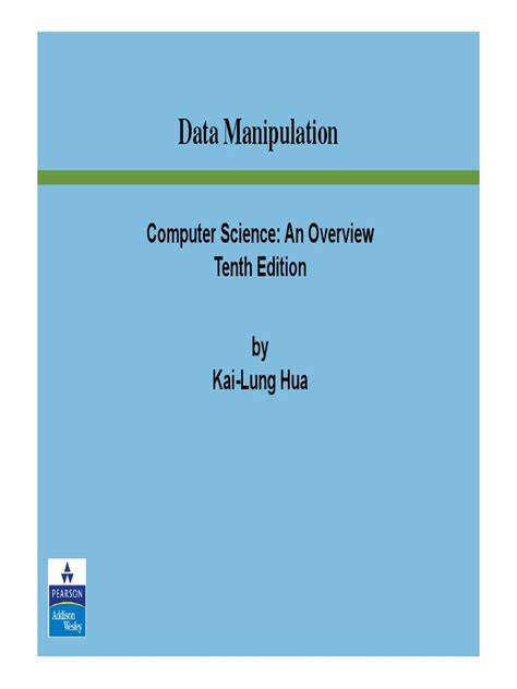 data manipulation computer science an overview tenth edition by kai lung hua pdf central