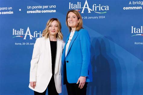 Giorgia Meloni Roberta Metsola Vertice Italia Africa Dago Fotogallery