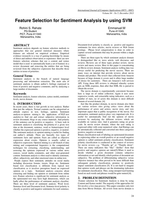 pdf feature selection for sentiment analysis by using svm