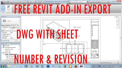 Free Revit Add In Export Dwg With Sheet Number And Revision Youtube