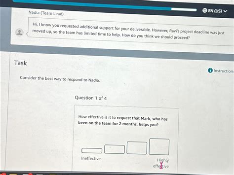 Solved Nadia Team Lead Hi I Know You Requested Additional Chegg
