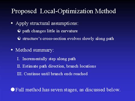proposed local optimization method