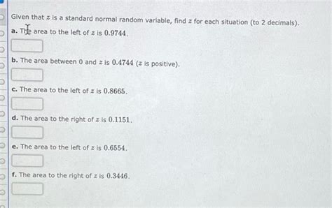 solved given that z is a standard normal random variable