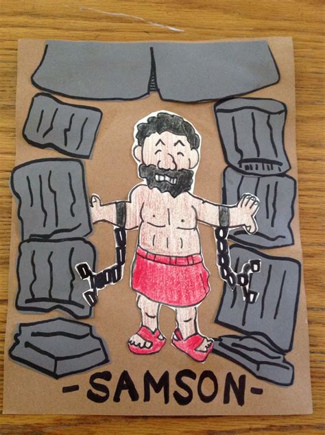 Samson Bible Craft By Lety Bible Crafts Sunday School Crafts