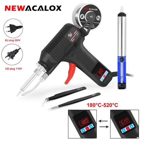 NEWACALOX Pistolet De Fer Souder Affichage Num Rique EU 80W Temp Rature