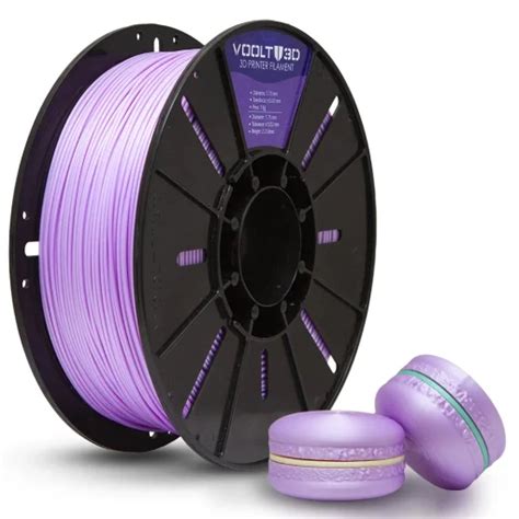 Filamento PLA Lilás Macaron Velvet Voolt 3D 1 75mm 1kg Loja 3D