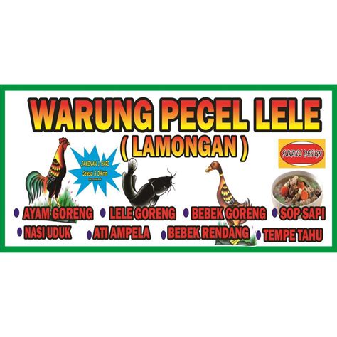 Jual SPANDUK BANNER USAHA PECEL LELE 2 X 1 Meter Shopee Indonesia