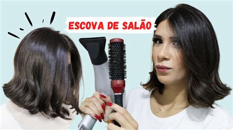 COMO ESCOVAR O CABELO CURTO SOZINHA SECADOR Por Jhessi Oliv