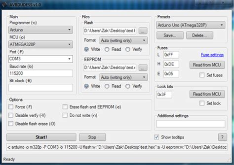 gui software for avrdude avrdudess microcontroller project circuit