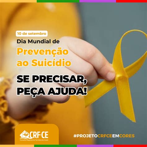 Calendário 10 de setembro Dia Mundial de Prevenção ao Suicídio CRF CE