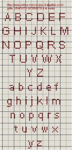 Alphabet Au Point De Croix Grille Point De Croix Alphabet 12