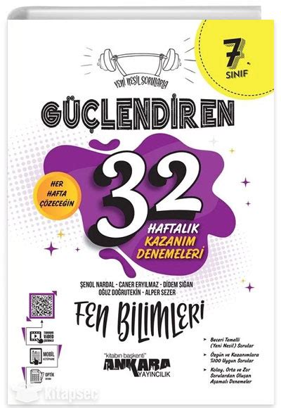 7 Sınıf Fen Bilimleri Güçlendiren 32 Haftalık Kazanım Denemeleri