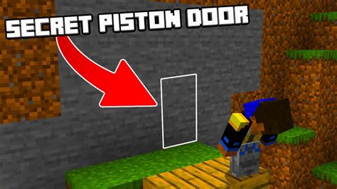 Minecraft Simple 1x2 Flush Piston Door Tutorial Java YouTube