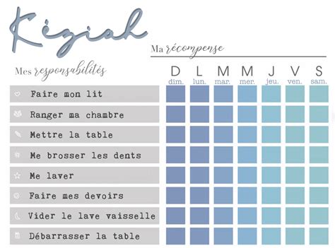 Tableau Vierge A Remplir Et A Imprimer Meteor